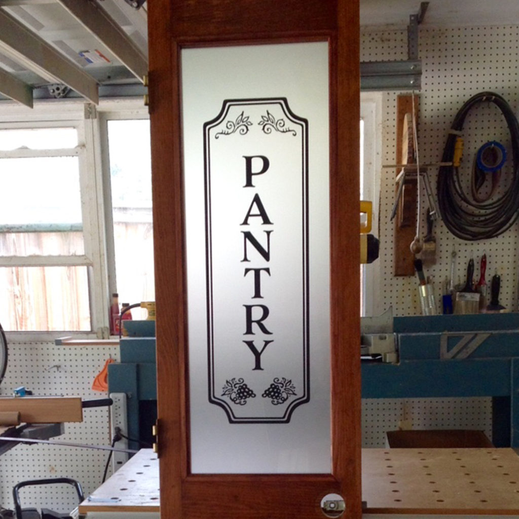 Pantry Sign Vinyl Wall Decal 1 Glass Door Decal Lettering